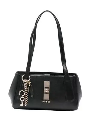 Guess Charm-detail Shoulder Bag - Black