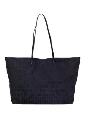 Fendi Zucchino Monogram Tote Bag - Black