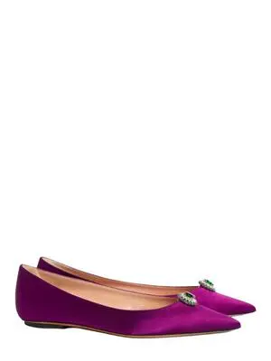 Alberta Ferretti Pointed-toe Ballet Flats - Purple