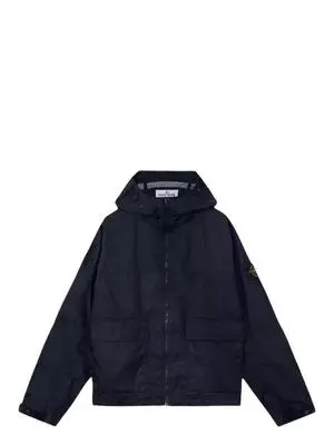 Stone Island Hooded Pocket Jacket - Blue
