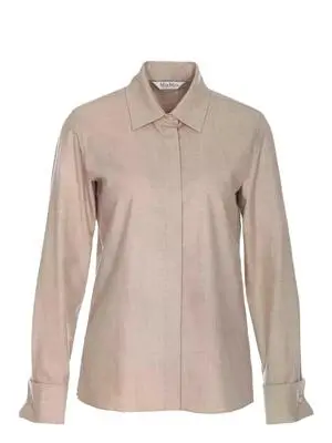 Max Mara Tebaide Buttoned Shirt - Neutrals