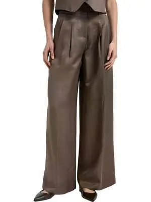 Peserico Pleated Trousers - Brown