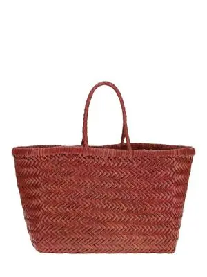 Dragon Diffusion Mini Flat Gora Handwoven Tote Bag - Red