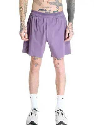 On Logo-print Performance Shorts - Purple