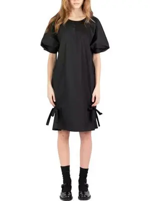 SOCIETE ANONYME Osaka Puffed-sleeve Midi Dress - Black