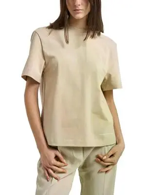 SEMICOUTURE Bow-detail T-shirt - Neutrals