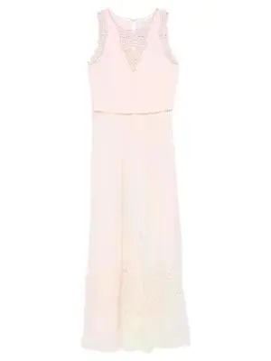 FORTE_FORTE Lace Embroidered Dress - Pink