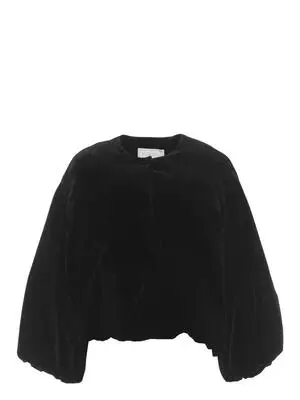 Antonelli Firenze Puff-sleeve Bomber Jacket - Black