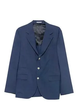Brunello Cucinelli Button Jacket - Blue