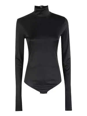 Andamane Long-sleeve Turtleneck Top - Black