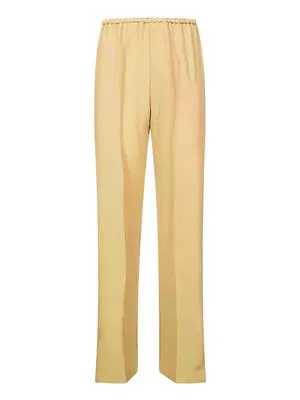 FORTE_FORTE Elasticated Side-slit Trousers - Neutrals