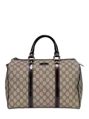 Gucci Gg Supreme Boston Handbag - Neutrals