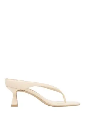 DOLCEVITA Doreen Leather Thong Heels - Bone Leather