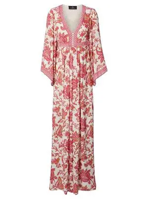 Etro Floral Maxi Dress - White