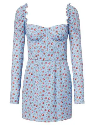 Dolce & Gabbana Floral Silk-blend Minidress - Multicoloured
