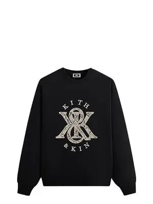 Kith K&k Python Nelson Crewneck Sweatshirt - Black