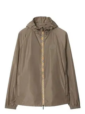 Burberry Hooded Zip-up Coat - Clay Brown