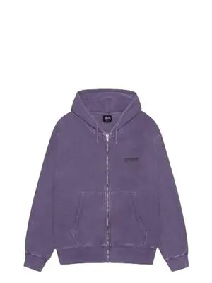 StÜssy Jumbo Pig Dyed Zip Hoodie - Grape