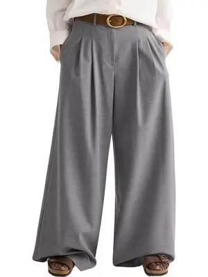 TWP Avery Soft Finish Stretch Wool Pant - Medium Heather Grey
