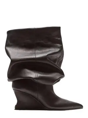Balmain Wedge Ankle Boots - Black