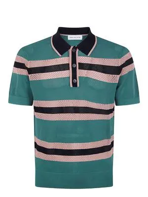 Dries Van Noten Mercy Stripe" Polo Shirt - Green