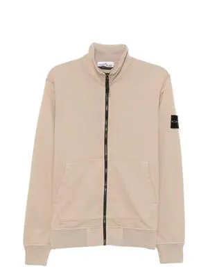 Stone Island Zip-up Sweatshirt - Beige
