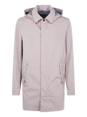 Herno Single-Breasted Carcoat Gray