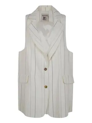 SEMICOUTURE Suit Gilet - White