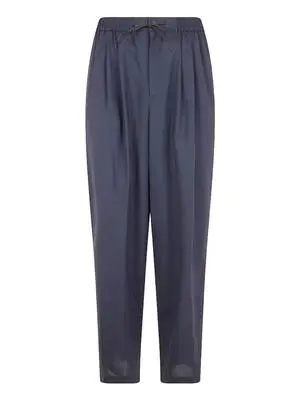 PT TORINO Wide-leg Virgin Wool Trousers - Blue