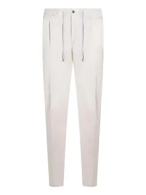 PT TORINO Soft Popeline Regular Trousers - White