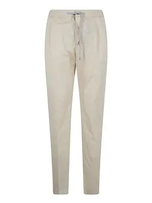 PT TORINO Soft Popeline Regular Trousers White