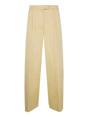 THELATEST Gabardine Wide Leg Trousers - Yellow