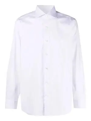 BARBA NAPOLI Classic Popeline Stretch Shirt - White