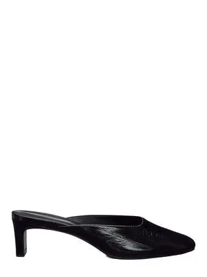 REFORMATION Inez Heeled Mule Eel - Black