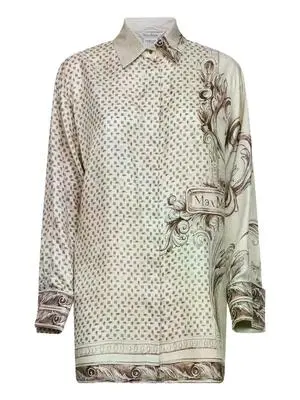 Max Mara Buttoned Printed Shirt - Neutrals