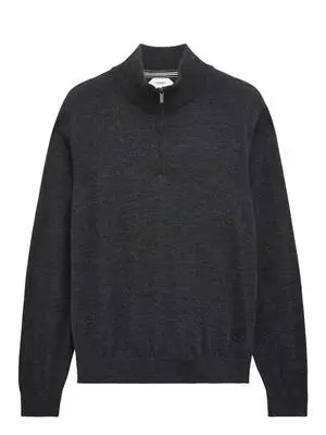 Pringle Of Scotland Quarter-zip Wool Sweater - Grey