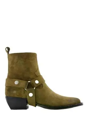 GOLDEN GOOSE Debbie Leather Boots - Green
