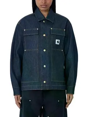 Carhartt Work In Progress Button Patch Pocket Denim Jacket - Blue