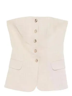 MAJE Button Flap-Pocket Top