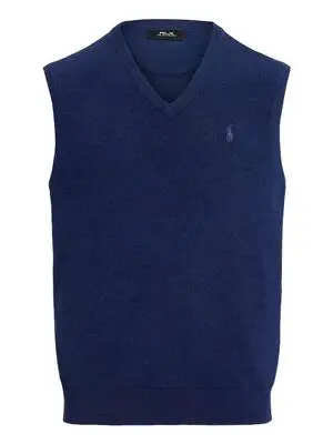 Rlx Ralph Lauren Knitted V-neck Vest - Blue