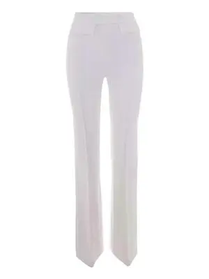 Elisabetta Franchi Embellished Flared Trousers - White