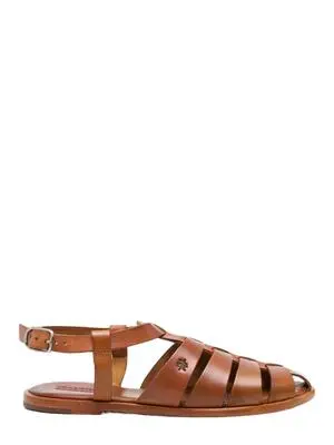 Dragon Diffusion Woven Buckle-fastening Sandals - Brown
