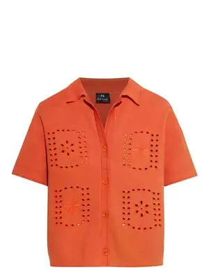Paul Smith Broderie-anglaise Shirt - Orange