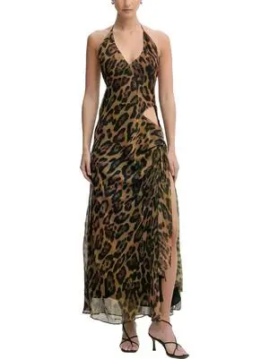 Bardot Cyrel Leopard-print Maxi Dress - Brown