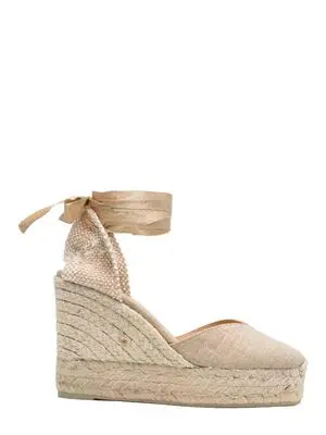 CastaÑer Chiara Ribbon Espadrilles - Gold