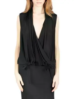 SOCIETE ANONYME April Draped Sleeveless Top - Black