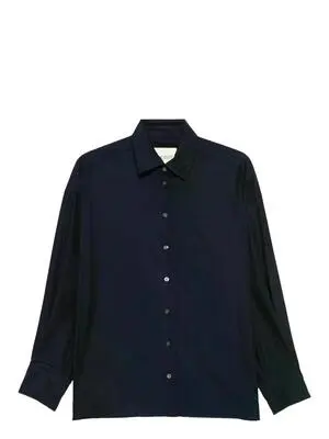 Closed Buttoned Long-sleeve Shirt - Blue