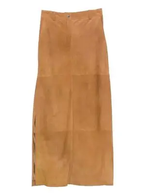 Erika Cavallini Panelled Slit Skirt - Brown