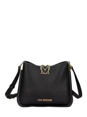 Moschino Logo-plaque Cross Body Bag - Black