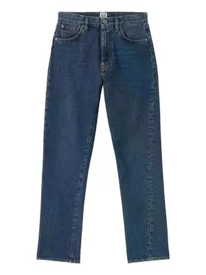 TOTEME Twisted Straight Leg Jeans - Blue